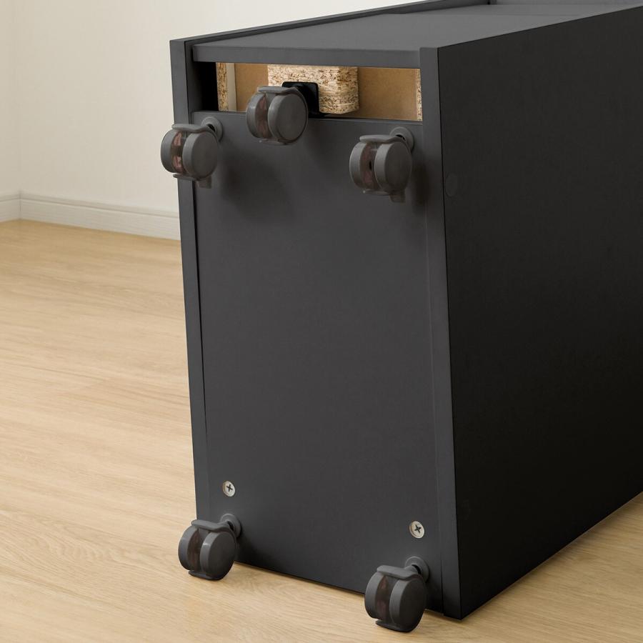 コンパクトデスク+上棚＋ワゴン＋シェルフセット(ES23 BK/NV) ニトリ : 0000006545145-0000000000004 : ニトリ Yahoo!店 - 通販 - Yahoo ...