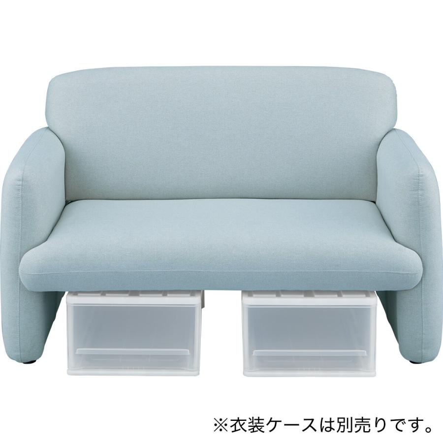 脚元に収納できるコンパクトソファ 布 (VS06 LBL) カジュアルソファ ローソファ ニトリ :1150187:ニトリ Yahoo!店 - 通販 - Yahoo!ショッピング