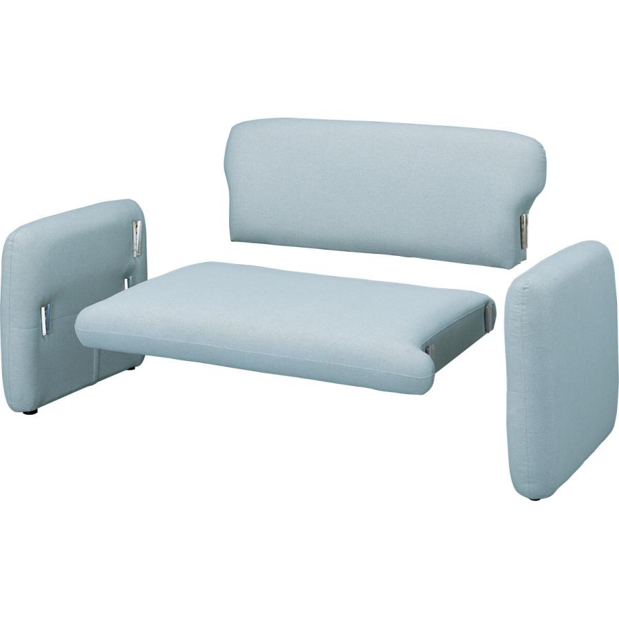 脚元に収納できるコンパクトソファ 布 (VS06 LBL) カジュアルソファ ローソファ ニトリ :1150187:ニトリ Yahoo!店 - 通販 - Yahoo!ショッピング