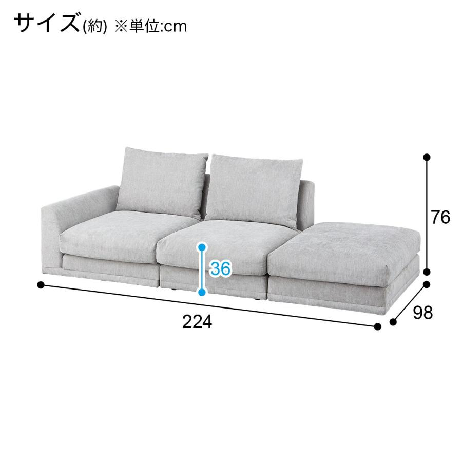 片肘3人掛け布張りローソファ(HM04 MO) 座椅子 ニトリ :1155380:ニトリ Yahoo!店 - 通販 - Yahoo!ショッピング