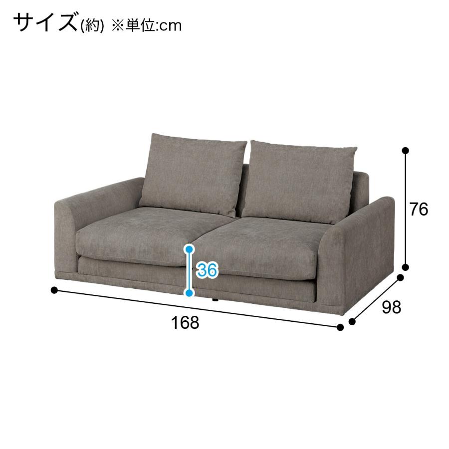 2人用布張りローソファ(HM04 GY) ニトリ :1159740:ニトリ Yahoo!店 - 通販 - Yahoo!ショッピング