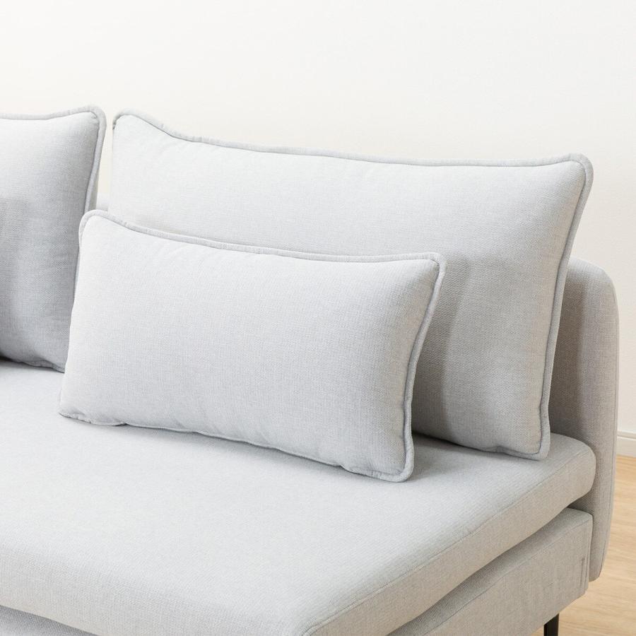 広い座面のゆったりカウチソファ(MS01 3P/シェーズロングセット肘なし Nシールド LGY) ニトリ 期間限定価格：6/2まで : ニトリ Yahoo!店 - 通販 - Yahoo!ショッピング