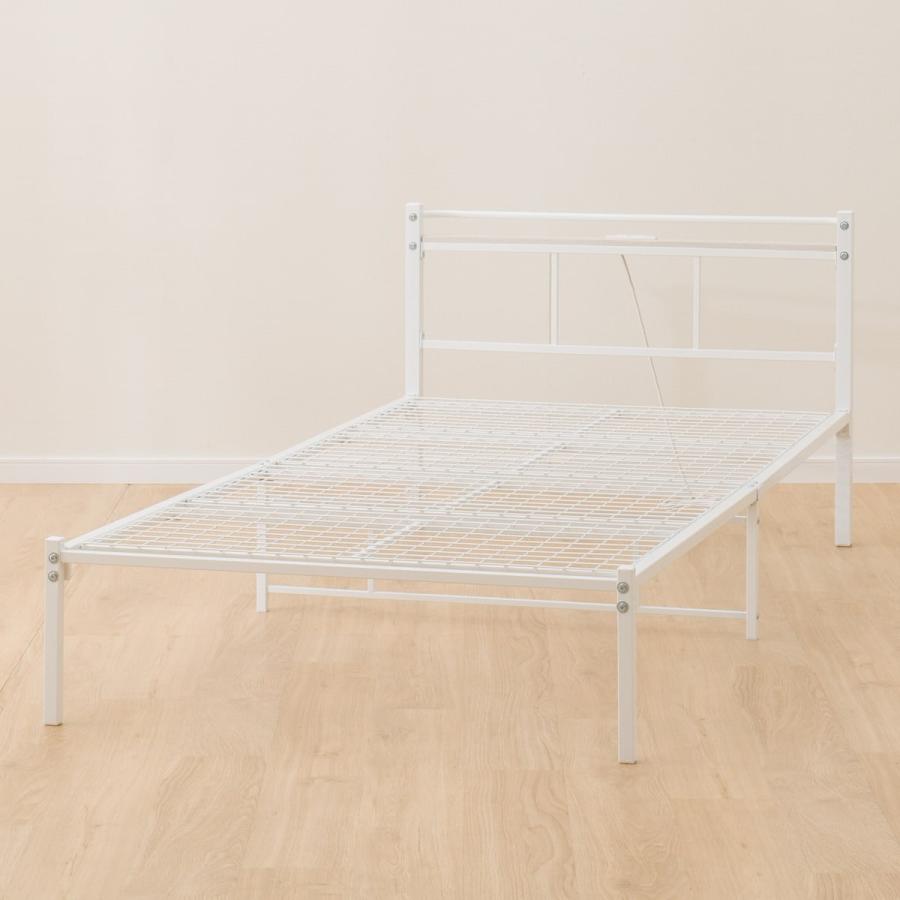 シングルパイプベッド(バジーナC-STN JH WH) ニトリ :2000915-2000865:ニトリ Yahoo!店 - 通販 - Yahoo!ショッピング