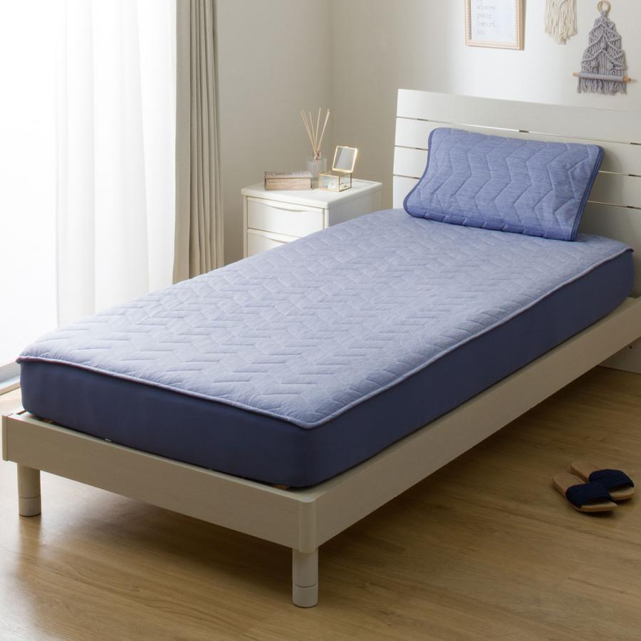 ニトリ 両面使える BOXパッド ダブル(NクールWSP S25 ネイビー D) デコホーム : ニトリ Yahoo!店 - 通販 - Yahoo!ショッピング