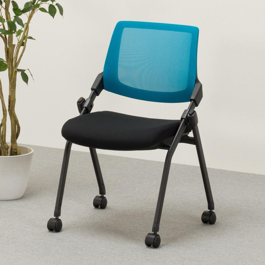 ニトリ ミーティングチェア(X-16W2 BK/BL) : ニトリ Yahoo!店 - 通販 - Yahoo!ショッピング
