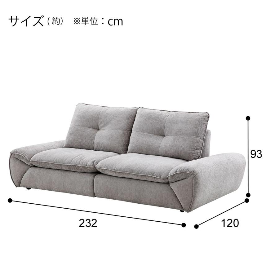 ニトリ 3人掛け布張りソファ(FR04 LGY) : ニトリ Yahoo!店 - 通販 - Yahoo!ショッピング