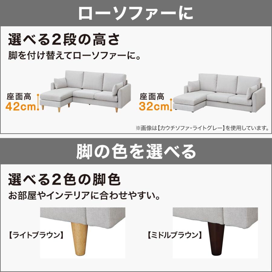 ニトリ 布張りカウチソファ＋ヘッドレスト1個セット(CS03 両肘タイプ SD DBR/LBR) : ニトリ Yahoo!店 - 通販 - Yahoo!ショッピング