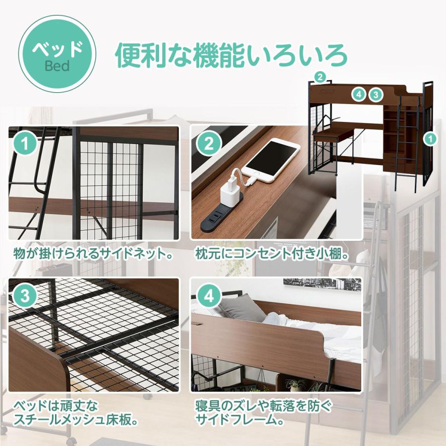 ロフトベッドマットレスセット＋デスクライト付き(デニッシュ25N RG02VB WW/WH) ニトリ : 2190800002125-0000002000877 : ニトリ Yahoo!店 ...