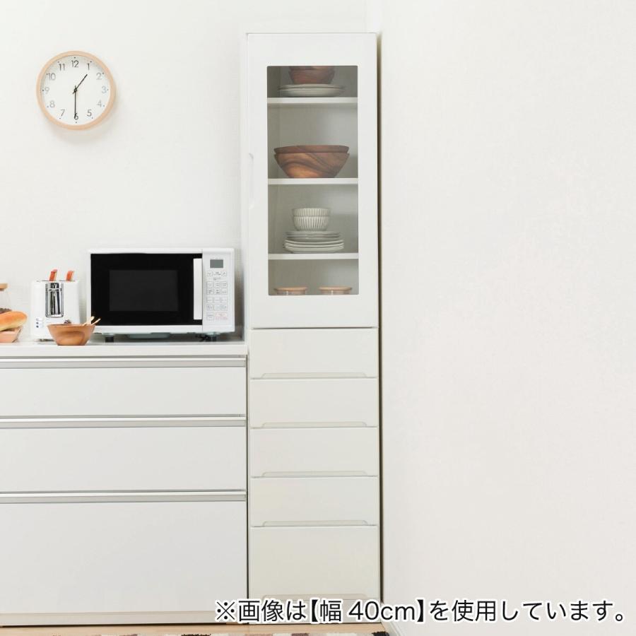 ニトリ 扉の向きを自由に設置できる隙間収納(幅35cm 上台：ガラス扉 下台：引き出し) : ニトリ Yahoo!店 - 通販 - Yahoo!ショッピング