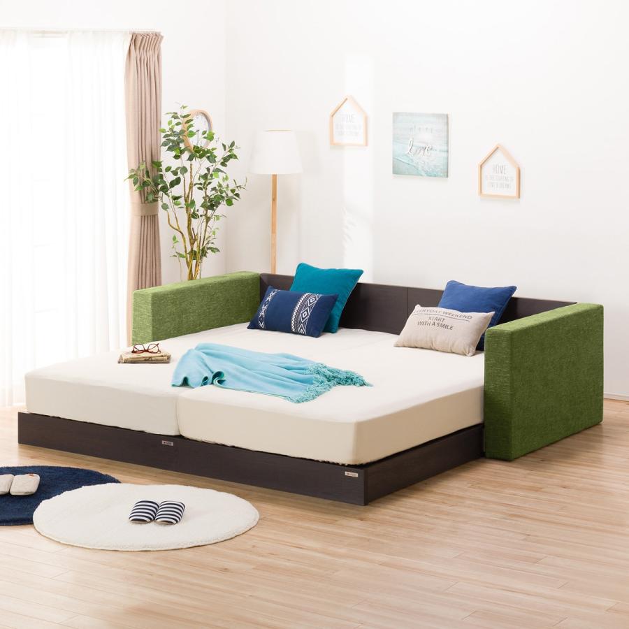 ニトリ ベッド シングルフロアベッド2台セット+クッション ニトリ ベッド シングルフロアベッド2台セット+クッション