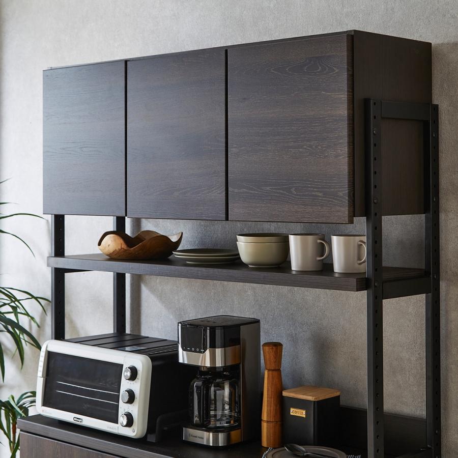 幅120cm ヴィンテージテイストの完成品キッチンボード (120 DBR) レンジボード キッチン収納 レンジラック レンジ台 カップボード 食器棚 食器棚 ニトリ : 5668040 ...