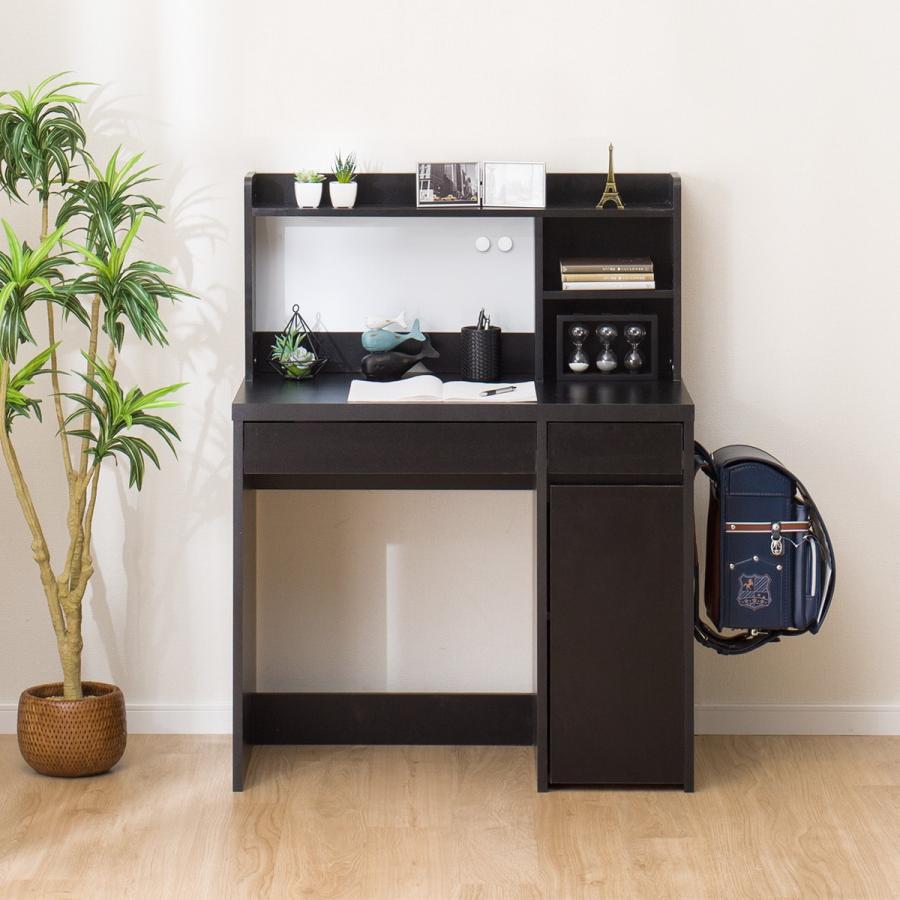 デスク+上棚セット(ES23 BK) 学習机 学習デスク パソコンデスク コンパクト ニトリ :6545144-6545147:ニトリ Yahoo!店 - 通販 - Yahoo!ショッピング