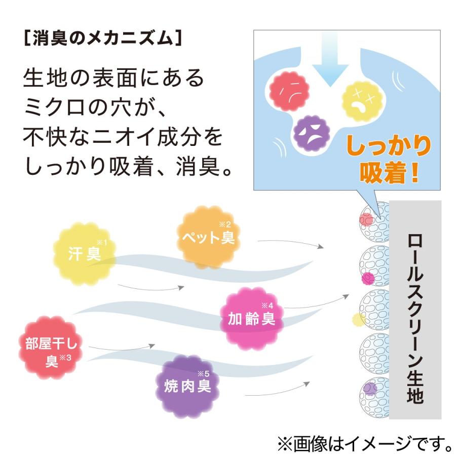 創業祭感謝価格 1月8日まで 消臭加工ロールスクリーン(DE1 GR 165X220) 幅165×丈220cm 正面付け 天井付け カーテンレール付け 間仕切り 抗菌 遮熱 ニトリ ...