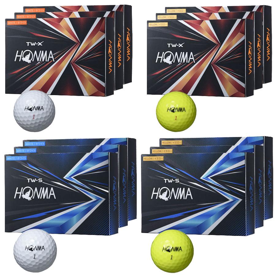 TOUR WORLD 本間ゴルフ ゴルフボール ツアーワールド TW-X／TW-Sボール 2021年モデル 1ダース 12球入り×3ダース 36球 BTQ2102／BTQ2103 スピン系 3 ...