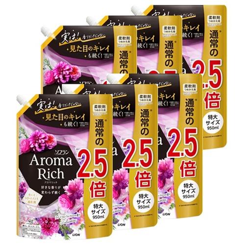 柔軟剤 ライオン 詰め替え 大容量 ソフラン アロマリッチ ジュリエット つめかえ用 特大 950ml 6個 : ニットーネットストア - 通販 - Yahoo!ショッピング