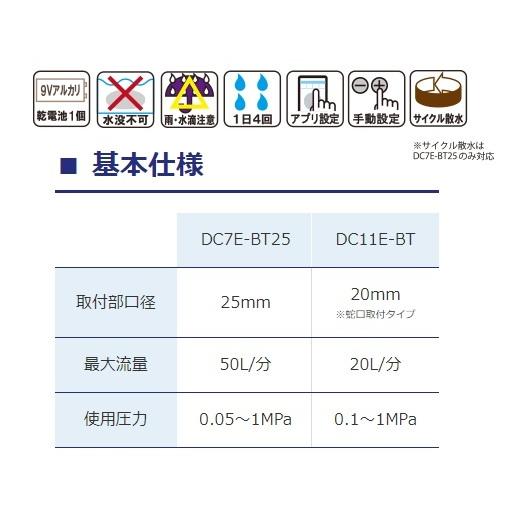 Bluetooth搭載電池式灌水タイマー DC7E-BT25 : 日本農業システム - 通販 - Yahoo!ショッピング