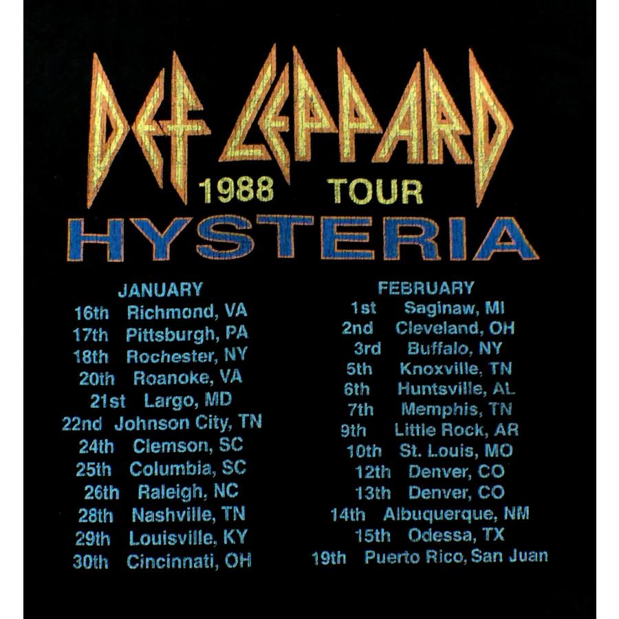 【DEF LEPPARD】デフ レパード「HYSTERIA'88」Tシャツ : NO-REMORSE - 通販 - Yahoo!ショッピング