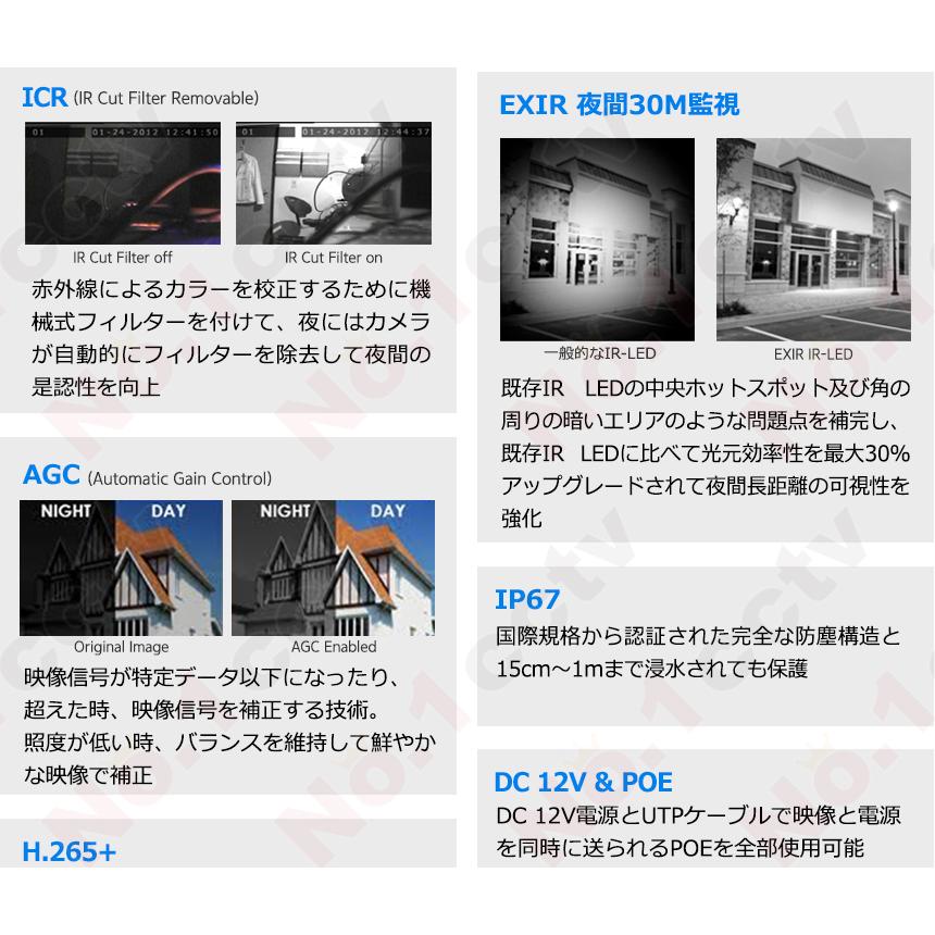 [HIKVISION] [IP-4M] 防犯カメラ 400万画素 4メガピクセル IPカメラ EXIR ドーム型 夜間30m LED 防水 ...