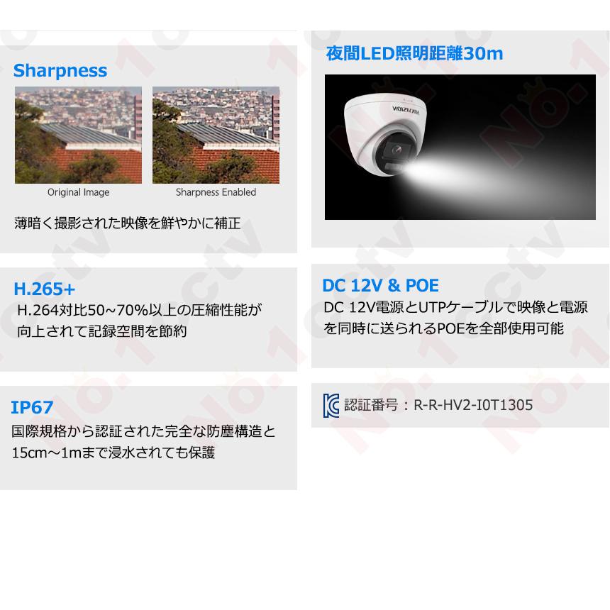 [HIKVISION] QHD 400万画素 24時間カラー 防犯カメラ IP CAMERA 4メガピクセル 夜間カラー 逆光補正 夜間LED ...
