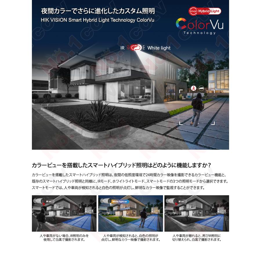 [HIKVISION] [IP-6M] 24時間カラーAI IPカメラ/DS-2CD2067G2H-LIU/逆光,露出,ハイライト補正/人,車検知/50M IR/40M IR/H.265 ...