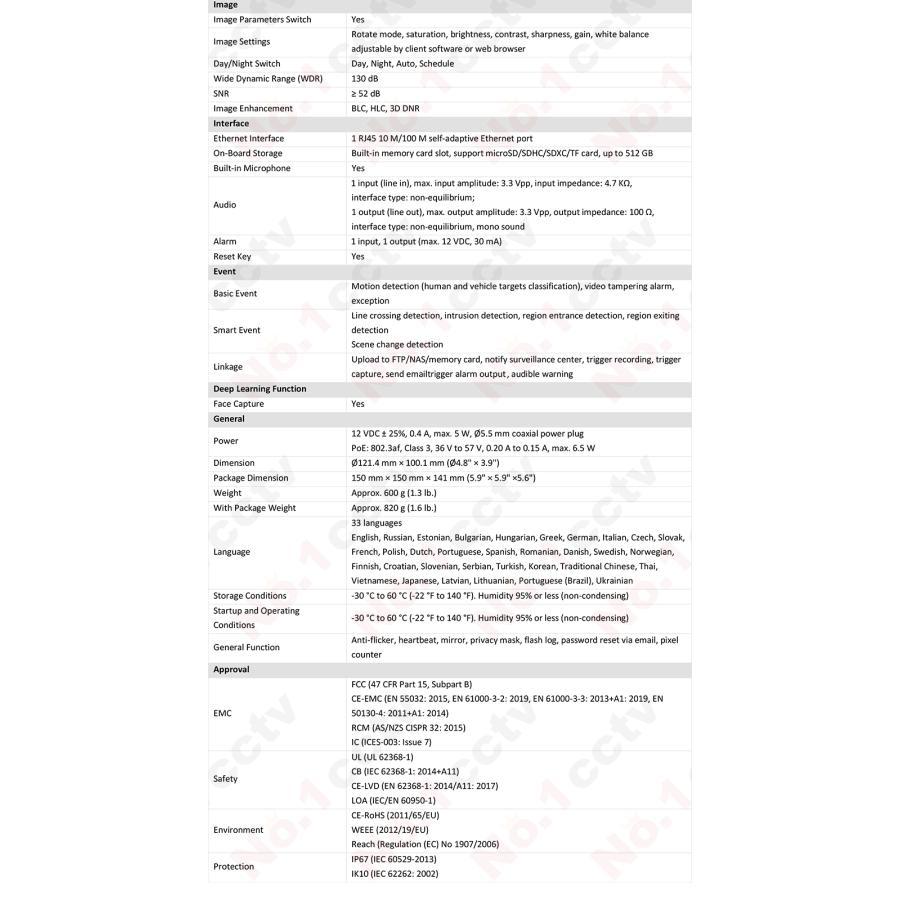 [HIKVISION] [IP-4M] 24時間カラーAI IPカメラ/DS-2CD2147G2-LSU/逆光,露出,ハイライト補正/人,車検知/イベントアラーム/夜間30M/PoE/H ...