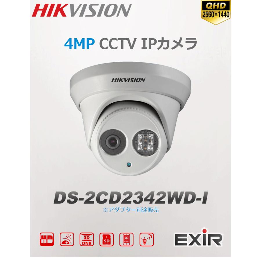 [HIKVISION] [IP-4M] 防犯カメラ 400万画素 4メガピクセル IPカメラ EXIR 逆光補正 夜間30m LED 防水 ...