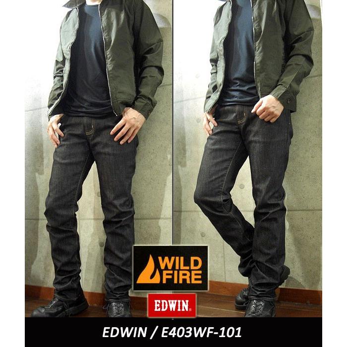 EDWIN エドウィン 403 インターナショナルベーシック WILD FIRE ストレッチ ワイルドファイア ブラックデニム ストレート E403WF-101 20%OFF SALE ...