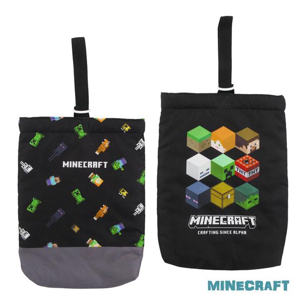 任天堂 【ネコポス便発送可】F8451YB シューズケース マインクラフト MINECRAFT CRAFTING SINCE ALPHA 約W24×H30×D4.5cm ゲーム GAME ...