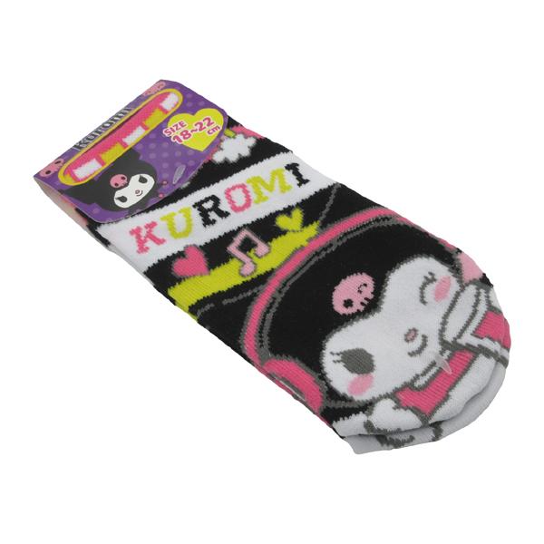 【ネコポス便発送可】LI-5049-7 キャラソックス ジュニア クロミ イヤホンBK SANRIO サンリオ 約18〜22cm 選べる3P￥1,110対象商品 : のあのはこぶね - 通販 ...