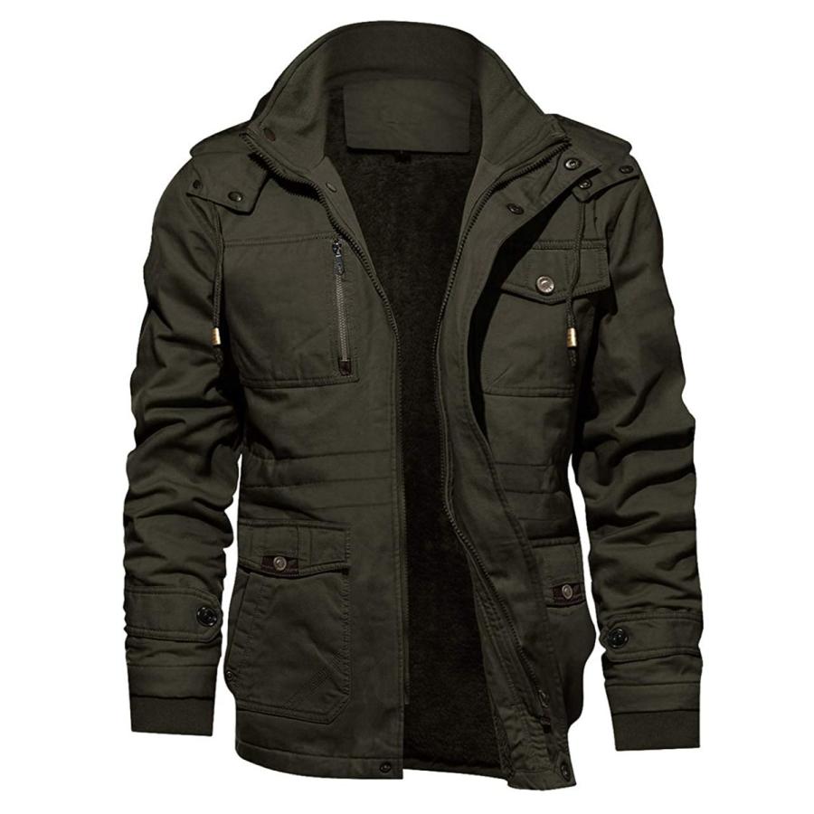 KEFITEVD 軽量 ブルゾン ミリタリー コート メンズ アウトドア パーカー 大きいサイズ グリーン JP M KEFITEVD 軽量 ブルゾン ミリタリー コート メンズ 中綿 アウトドア