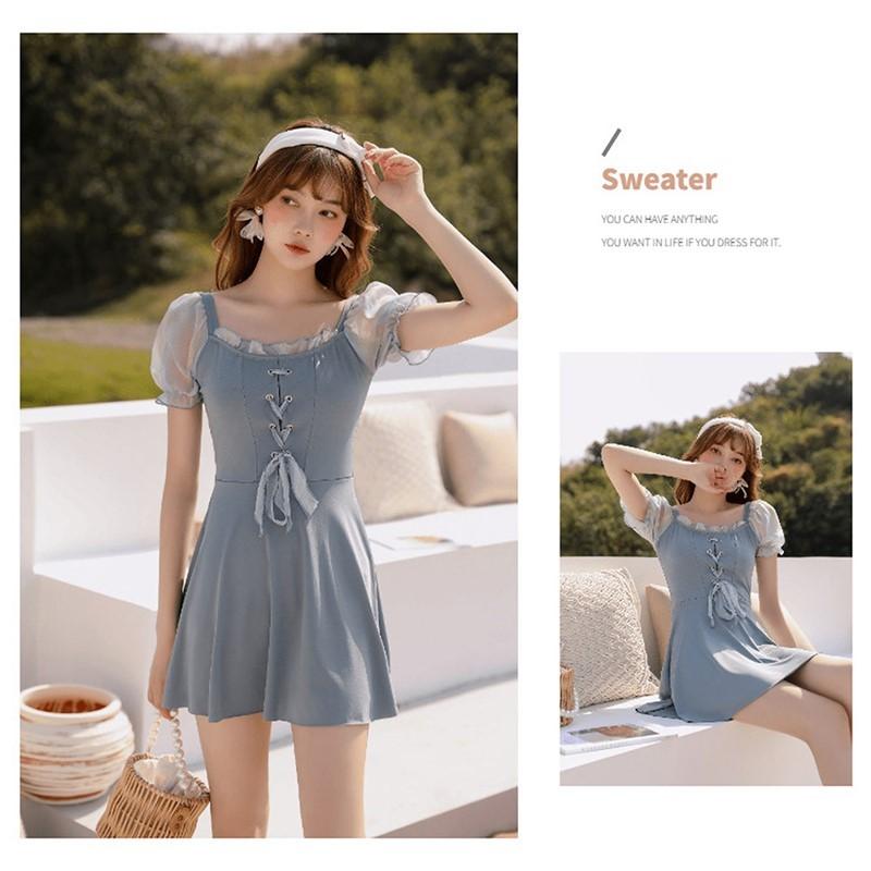 水着 レディース 体型カバー オトナ女子 可愛い 韓国 セパレート 体型