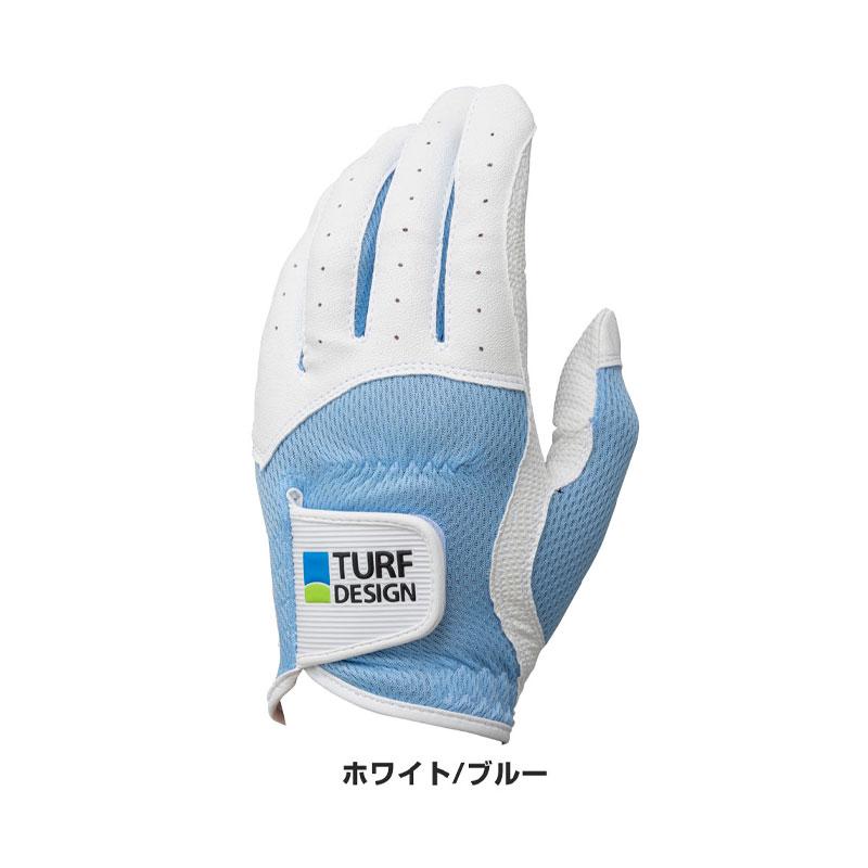 TURF DESIGN ターフ デザイン ゴルフグローブ 両手用 手袋 レディース用 TDGL-2170L ゴルフ グローブ 日焼け対策 伸縮 ...