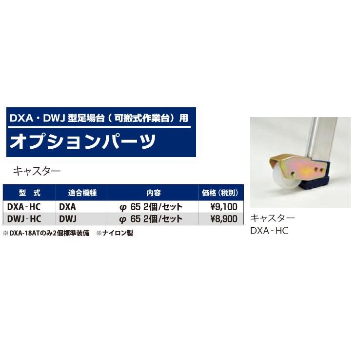 ピカコーポレイション ピカ/Pica DXA足場台用キャスター DXA-HC 適合機種：DXA 2個セット : はしごと脚立のノボッテ - 通販 - Yahoo!ショッピング