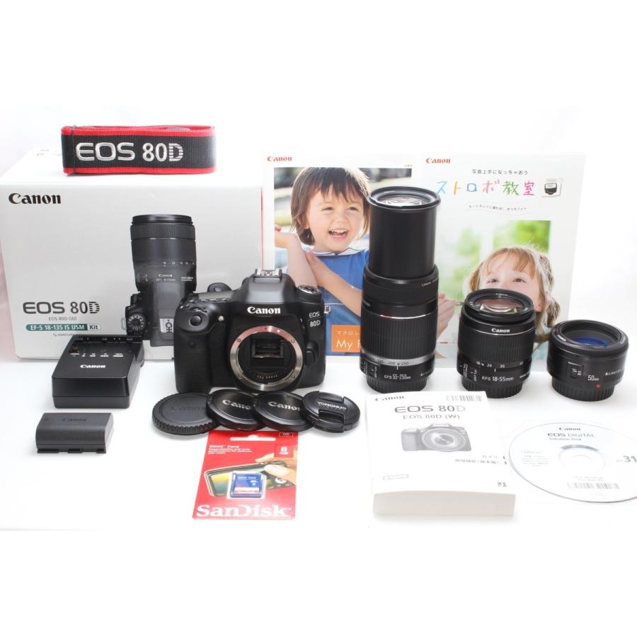 キヤノン ショット数少 一眼レフ Canon EOS 80D トリプルレンズセット 手ブレ補正 Wi-Fi : カメラ専門店NOGI ...