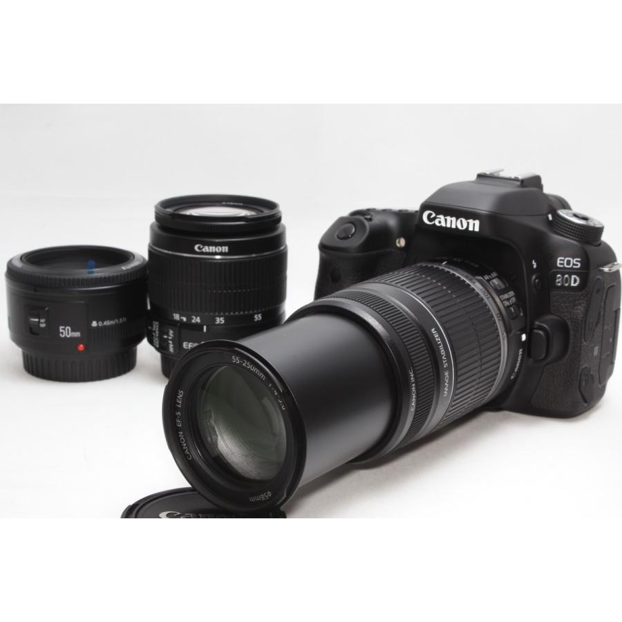 キヤノン ショット数少 一眼レフ Canon EOS 80D トリプルレンズセット 手ブレ補正 Wi-Fi : カメラ専門店NOGI ...