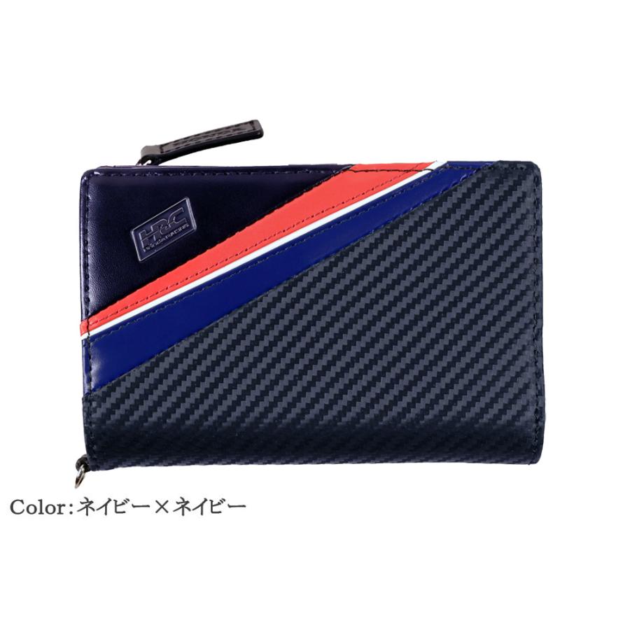 Neu interesse ノイインテレッセ × HRC 二つ折り財布 メンズ 財布 2つ折り ミドル財布 トリコロール ミドルウォレット Honda Racing Corporation ...