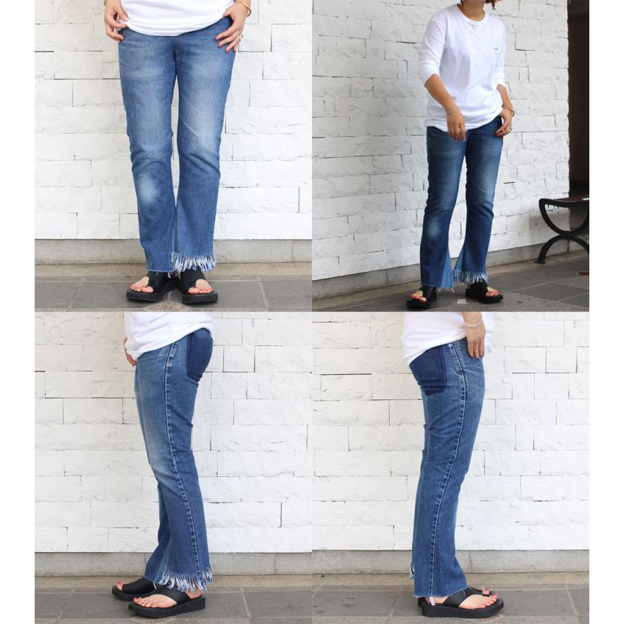 【ナナナナサーカ / 77circa】フリンジフレアデニムパンツ（ブルー） circa make fringe denim pants【送料無料】 : ccbs-02bl-sea : イルビ ...