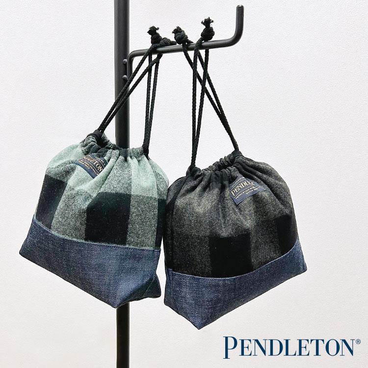 PENDLETON 【s20】【ペンドルトン/PENDLETON】Wool Denim Lunch Bag with String【キャンセル ...