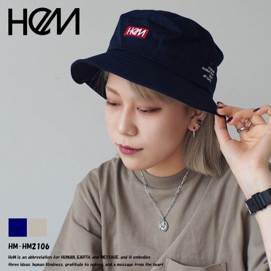HeM 刺繍 ロゴ バケットハット 帽子 ブラック ネイビー ベージュ ホワイト ハット NOLITA ノリータ :HM-HM2106:NOLITA fairy stone - 通販 ...