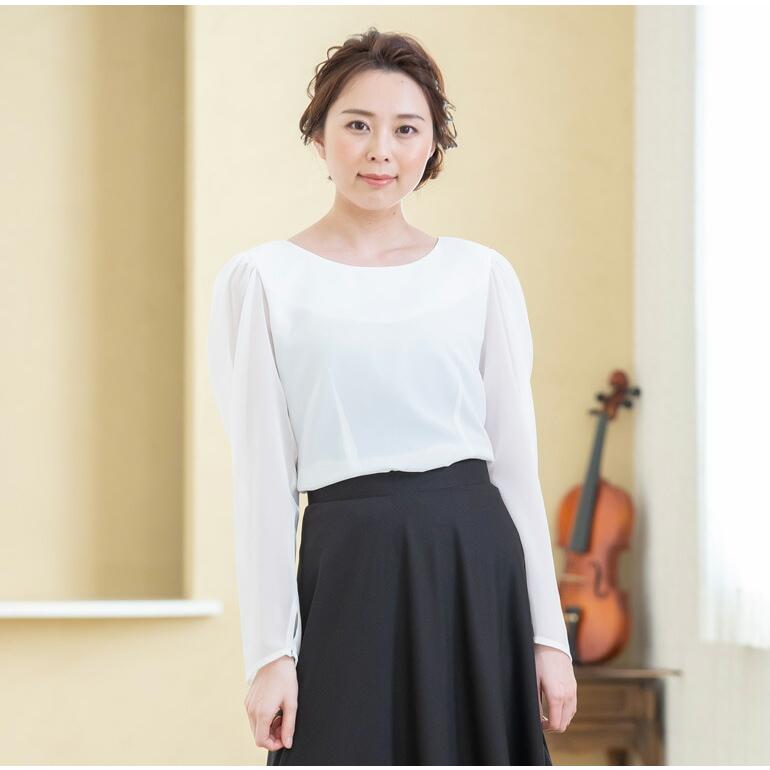 ブラウス 演奏会 白 黒 フォーマル シフォン ジョーゼット ブラウス コーラス 衣装 合唱 ピアノ 発表会 大人 bl817 :bl818 ...