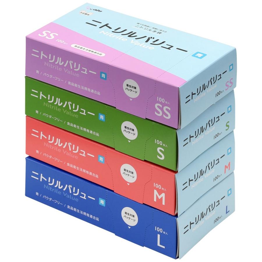 ニトリルバリュー　ブルー　パウダーフリー　Lサイズ　100枚×30箱入●ケース販売お徳用【取り寄せ商品・即納不可】 ニトリルバリュー ブルー パウダーフリー Lサイズ 100枚×30箱入