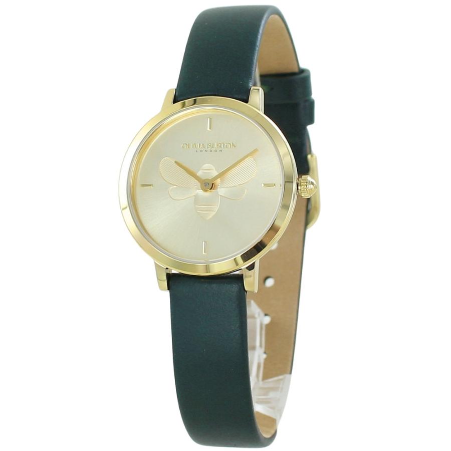 OLIVIA BURTON オリビアバートン 腕時計 レディース ブランド アナログ 革ベルト 緑 おしゃれ 誕生日プレゼント 10代 20代 ...