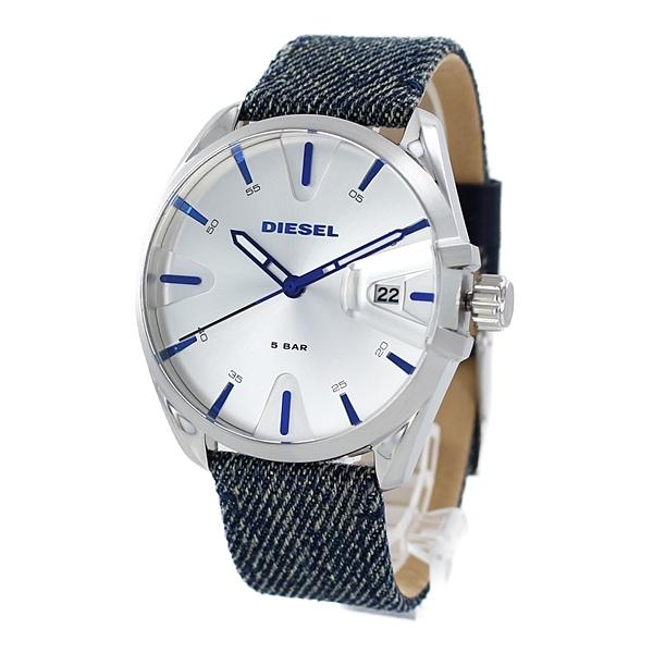 DIESEL オシャレ 彼氏 友達 男性 ギフト ディーゼル メンズ MS9 ブルー デニム ミリタリー : 腕時計ノップル - 通販 ...