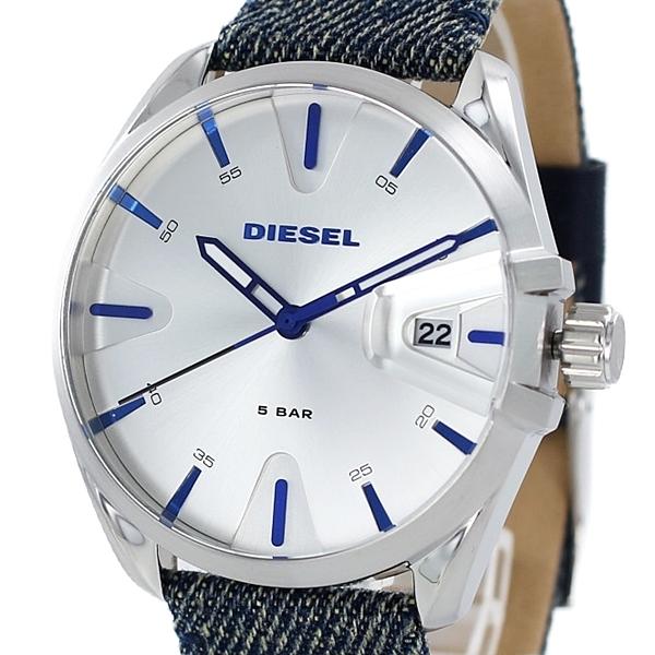 DIESEL オシャレ 彼氏 友達 男性 ギフト ディーゼル メンズ MS9 ブルー デニム ミリタリー : 腕時計ノップル - 通販 ...