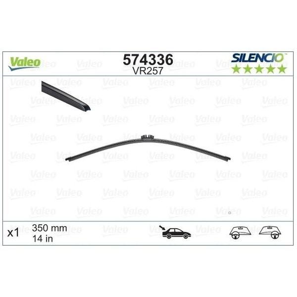 ヴァレオ VALEO Silencio リアワイパーブレード 右ハンドル用 574336 VR257 バレオ フォード ギャラクシー3 ボルボ ...