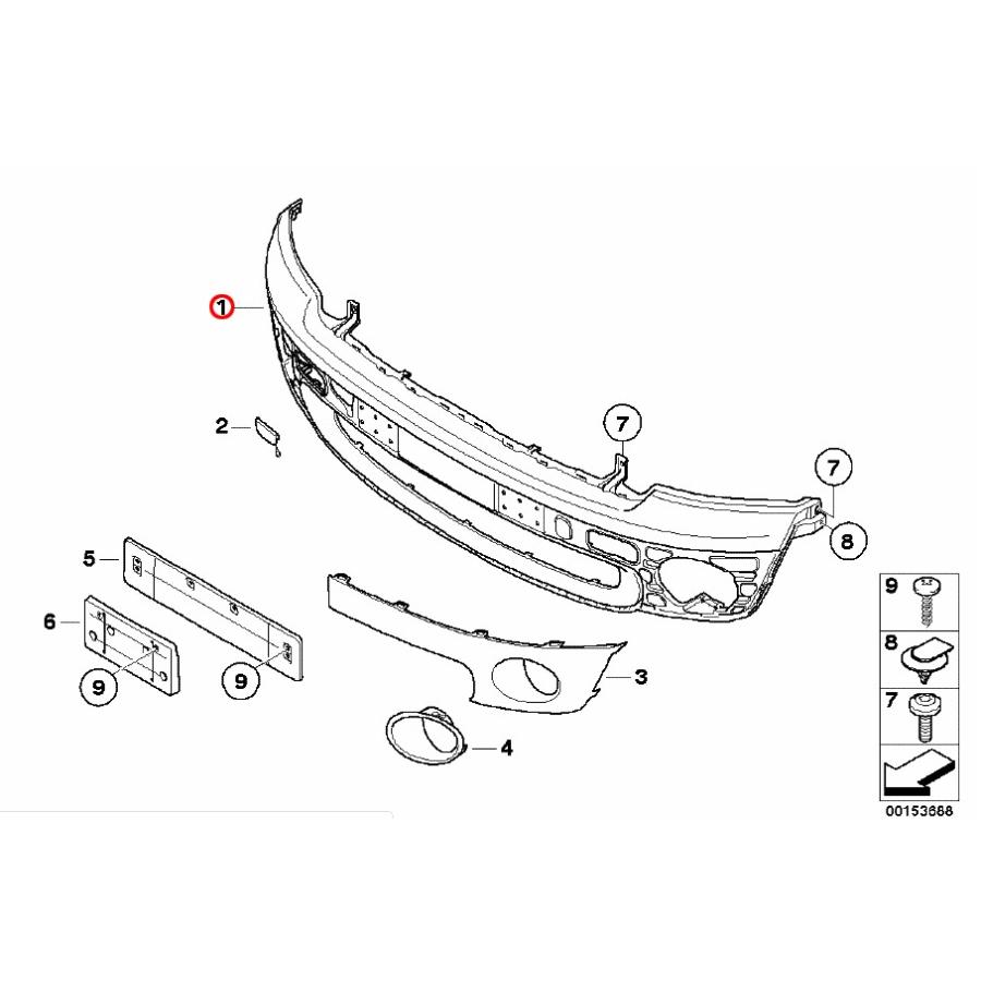 BMW 51112753995 バンパー フロントカバー BMW純正部品・新品 MINIパーツ : Norauto Yahoo!ショッピング店 ...