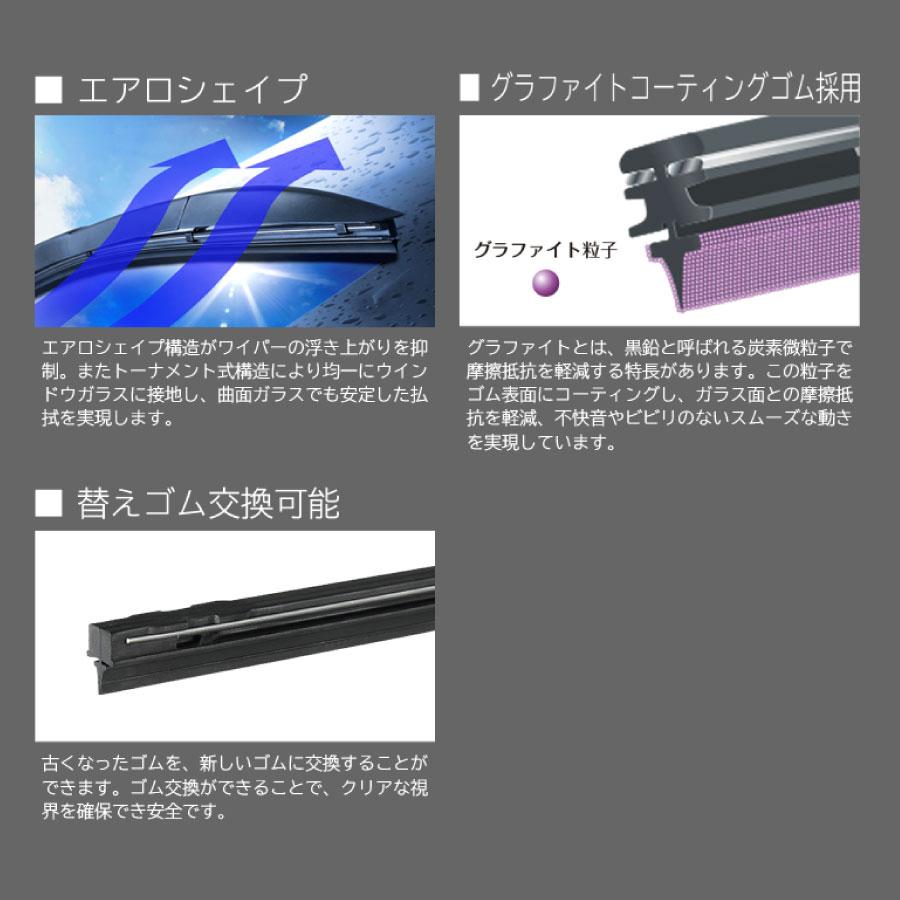 PIAA エアロワイパーブレード 525mm クレフィットエアロ 高品質グラファイトコーティングゴム 替えゴム交換可能 1本入 呼番86F CFAG53 : Norauto Yahoo ...