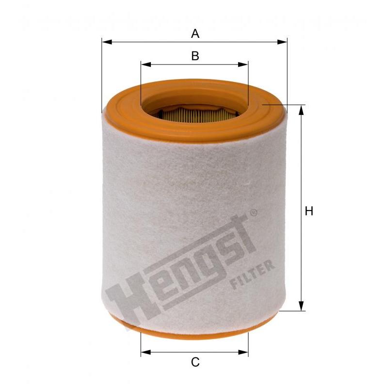 HENGST ヘングスト エアーエレメント E1054L 適合車種 Audi アウディ A6 A7 : Norauto Yahoo ...