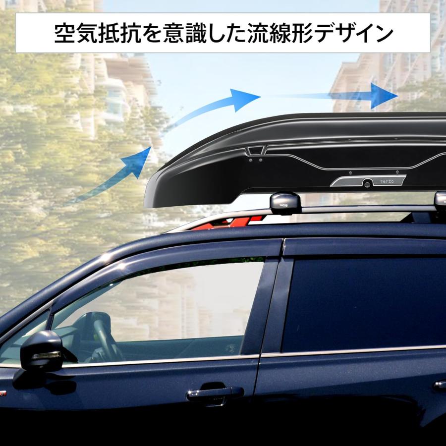 PIAA Terzo テルッツォ (by PIAA) ルーフボックス 416L〜496L Granforma (グランフォーマ) FLEXラージ ブラック 両開きFLEX セーフティロック付 ...