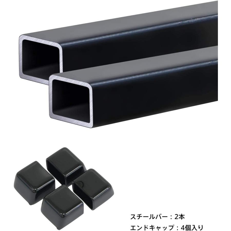 Terzo テルッツォ by PIAA ルーフキャリア ベースキャリア バー 2本入 スクエアバータイプ ブラック 127cm エンドキャップ付 EB3 : eb3 : Norauto ...